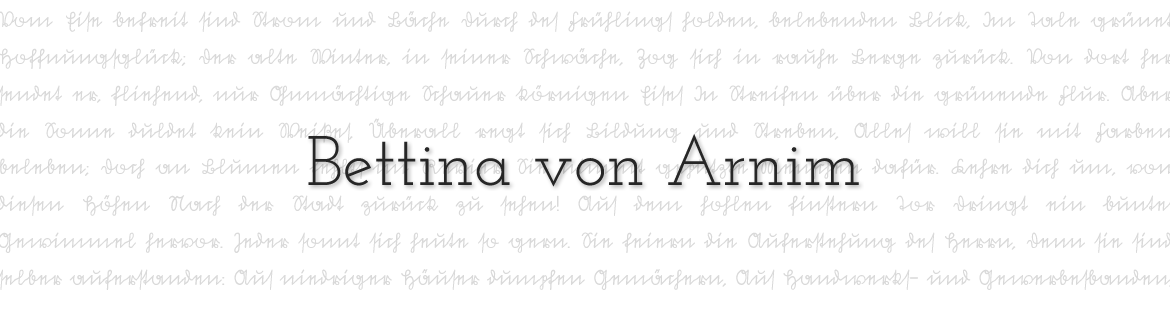 Bettina von Arnim | Sprache als Leib des Geistes